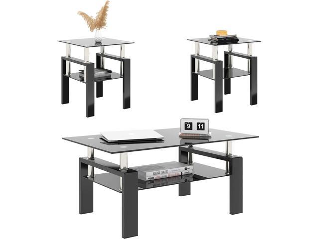 Click here for Living Room Tables Set 3 Piece Glass Coffee Table... prices
