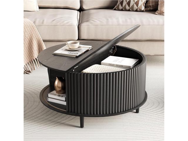 Click here for Round Coffee Table with Storage Mid Century Modern... prices