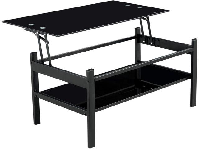 Click here for Lift Top Coffee Table  Modern Simple Black Tempere... prices