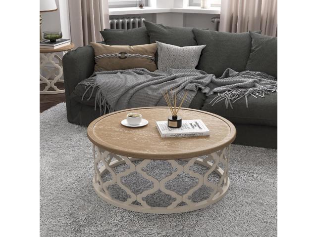 Click here for VONLUCE Farmhouse Coffee Table 30 Round French Cou... prices