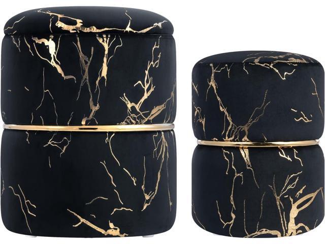 Click here for Furniliving 16 Vlvet Round Ottoman with Storage Se... prices