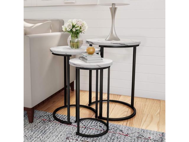 Click here for Nesting Tables - Set of 3 Round Side Tables for Li... prices