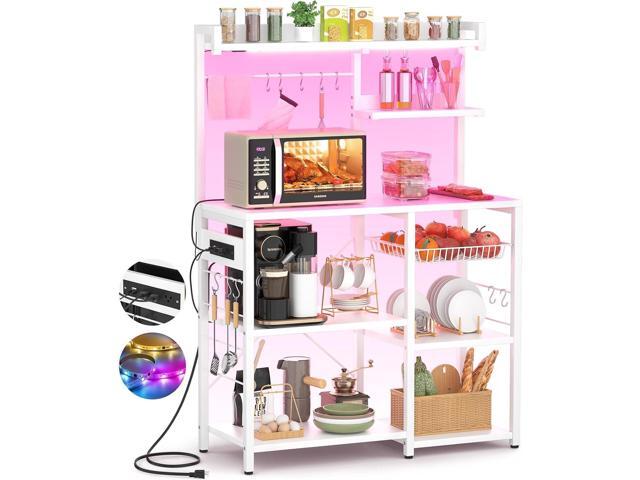 Click here for Aheaplus Bakers Rack with Power Outlet and LED Lig... prices