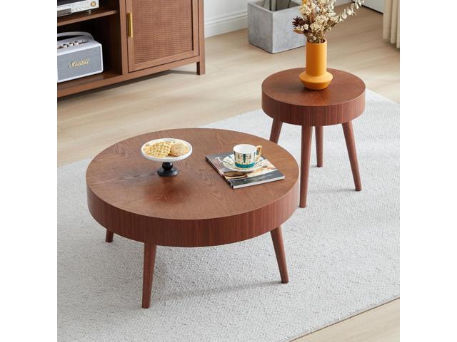 Click here for AVZEAR Nesting Round Coffee Table Set of 2  Mid Ce... prices