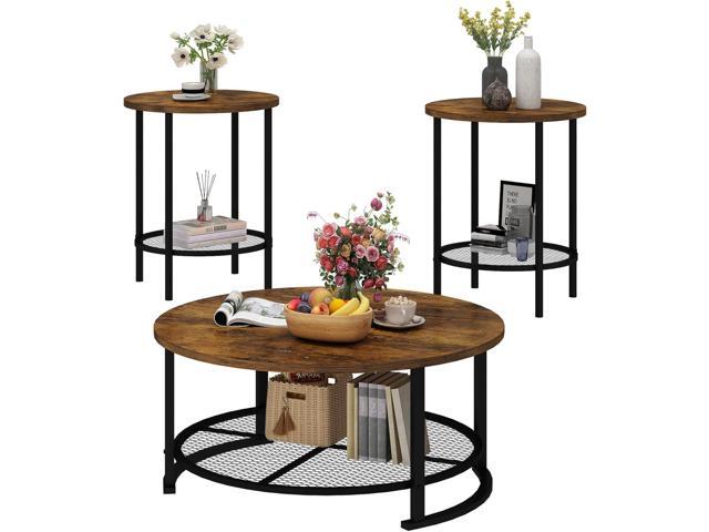 Click here for Recaceik Round Coffee Table and End Table Set of 3... prices