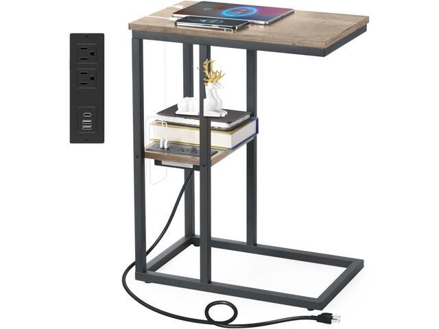 Click here for Vagusicc C Shaped End Table with Charging Station... prices