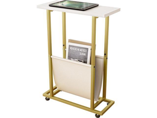 Click here for Narrow Side Table with PU Leather Magazine Holder... prices