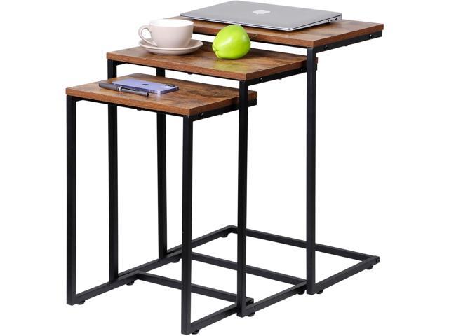 Click here for SUPER DEAL Nesting Side Tables Set of 3 Industrial... prices