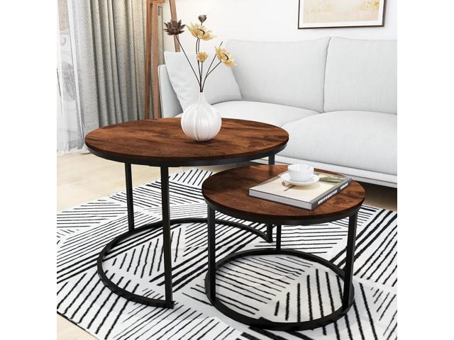 Click here for HOMERECOMMEND Round Coffee Table Set of 2 Modern N... prices