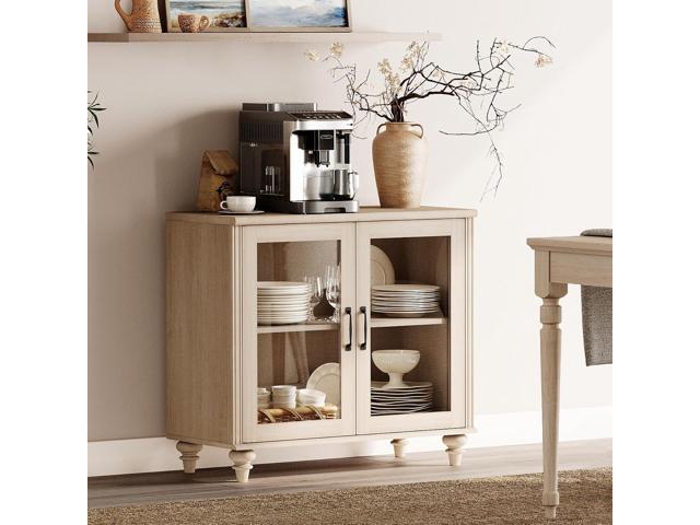 Click here for WAMPAT Buffet Cabinet with Glass Doors  Coffee Bar... prices