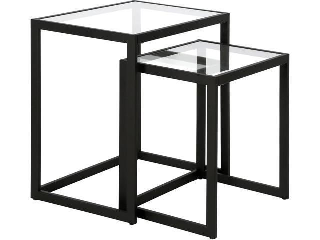 Click here for Henn & Hart Rectangular Nested Side Table in Black... prices