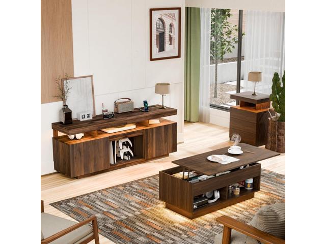 Click here for HOMMPA LED Lift Top Coffee Table and TV Stand Set... prices