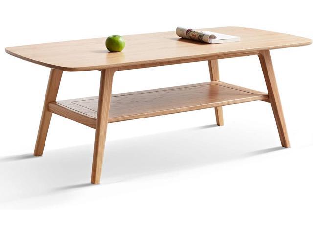 Click here for Wood Coffee Table - 2-Tier Oak Coffee Table - Mode... prices