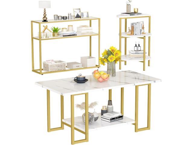 Click here for AWQM 3 Pieces Modern Coffee Set  with End Table an... prices