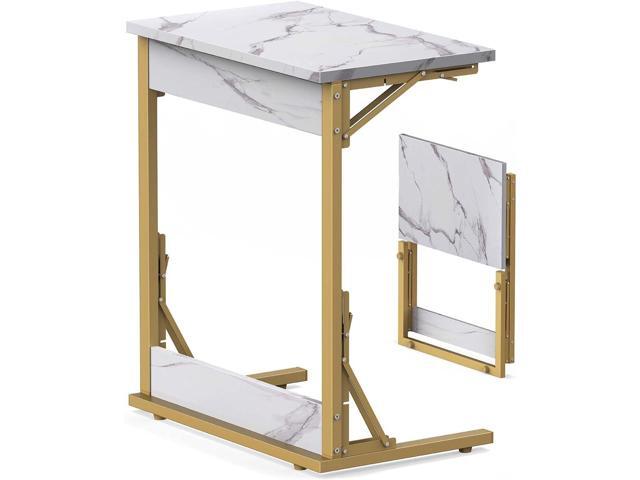 Click here for Tatub 24 Folding TV Tray Table  Marble C Shaped En... prices