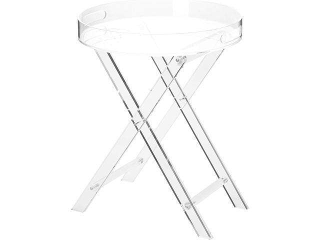 Click here for Clear Acrylic Small Folding Table Round Tray Drink... prices