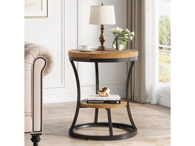 Click here for Round End Table  2 Tier Industrial Side Table  Acc... prices