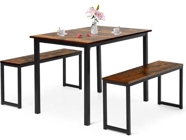 Click here for COSTWAY 3 PCS Dining Table Set for 4  Rectangular... prices