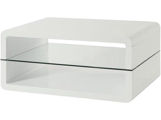 Click here for Coaster 2-shelf Coffee Table White and Clear 70326... prices