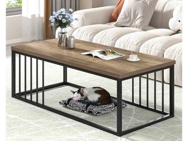 Click here for FOLUBAN Modern Coffee Table  Minimalist Wood and M... prices