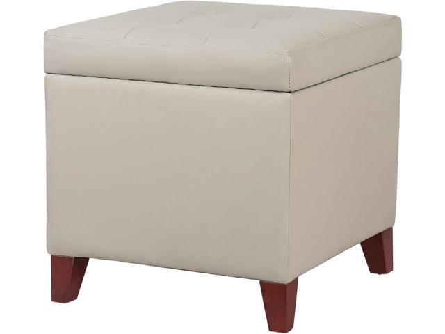 Click here for Adeco 18 PU Storage Ottoman  Upholstered Square Fa... prices