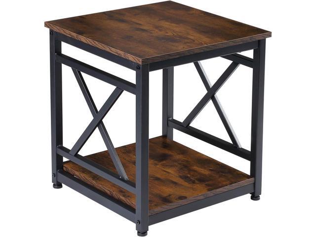 Click here for Industrial End Table Side Table with 2-Tier Storag... prices