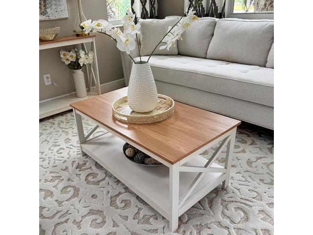 Click here for MAISON ARTS Farmhouse Coffee Table 39  2-Tier Coff... prices