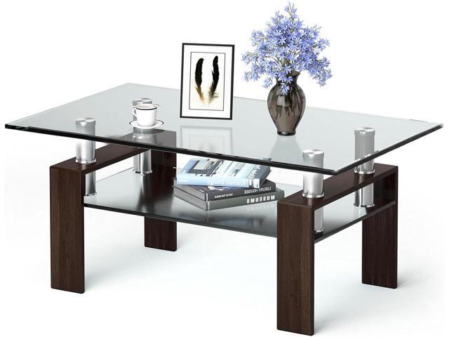 Click here for NAFORT Glass Coffee Table for Living Room  2-Tier... prices