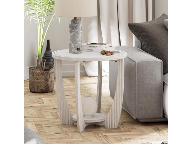 Click here for Rustic Farmhouse end Table with Storage Shelf  Fre... prices