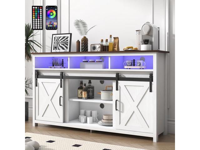 Click here for Farmhouse Coffee Bar Cabinet with Power Outlet  Ru... prices