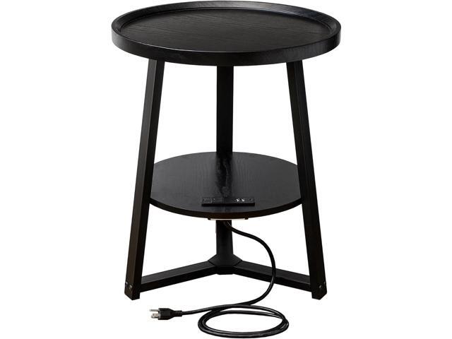 Click here for Round End Table with Charging Station  19.7 Dia x... prices