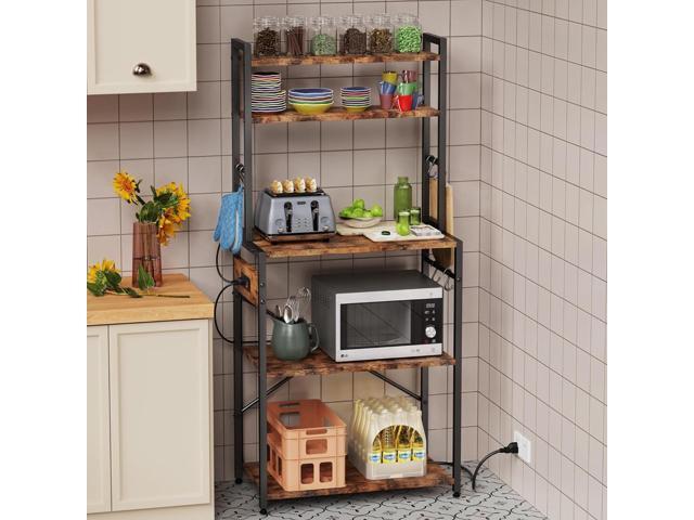 Click here for Kitchen Bakers Rack with Power Outlet  5 Tiers Cof... prices
