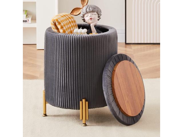 Click here for Mxfurhawa Round Ottoman Foot Stool with Storage an... prices