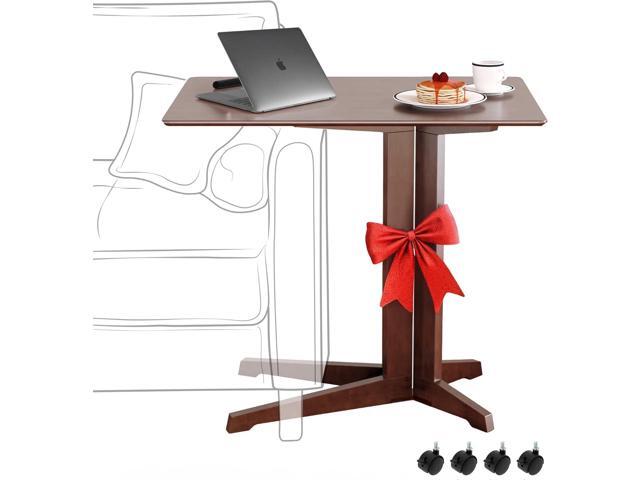 Click here for Premium Bamboo Rolling Side Table with Wheels - C... prices