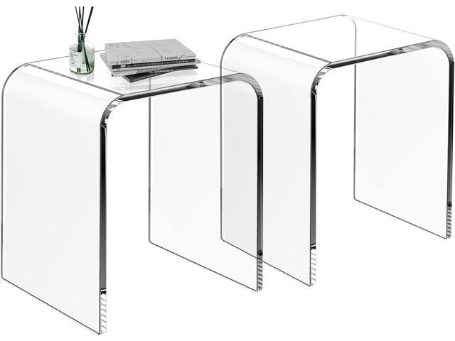 Click here for WAHFAY Acrylic End Table Set of 2  Clear Lucite Co... prices