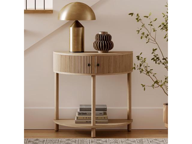 Click here for Stead Fluted Half Moon Console Table - Small Entry... prices
