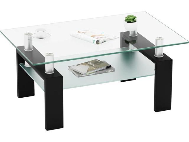 Click here for IANIYA Glass Coffee Table Metal Tube Glass Coffee... prices