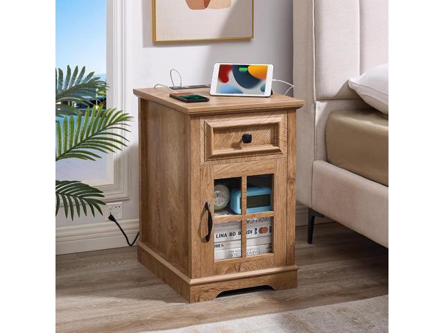 Click here for Farmhouse XXL End Table with Charging Station  Sid... prices