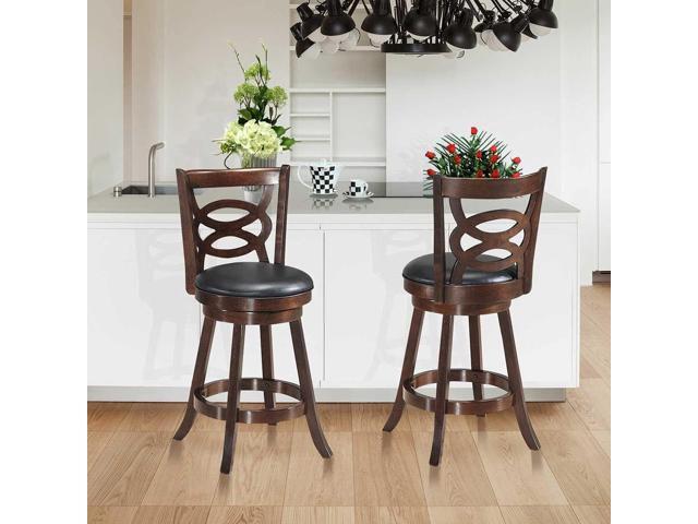 Click here for ERGOMASTER Swivel Bar-Stools Set of 2 Brown Counte... prices