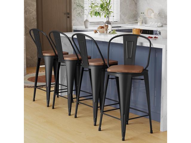 Click here for Alunaune 24 Swivel Metal Bar Stools Set of 4 High... prices