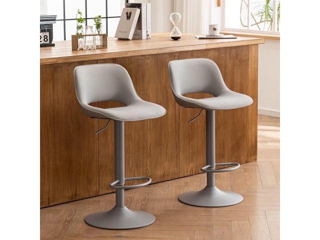 Click here for YOUNIKE Bar Stools Set of 2 All Grey Swivel Barsto... prices