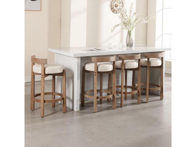 Click here for LukeAlon Mid Century Linen Counter Stools Set of 4... prices