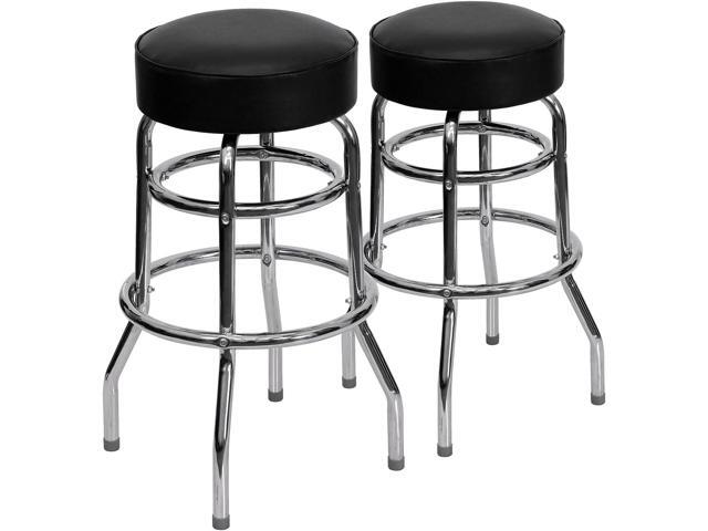 Click here for Flash Furniture Bruno 2 Pack Double Ring Chrome Ba... prices