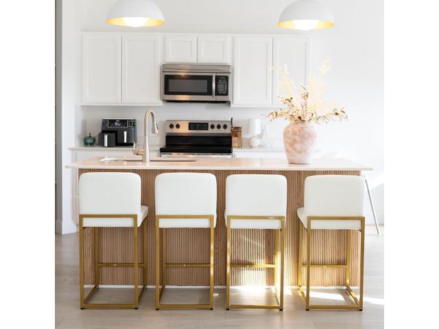 Click here for MAISON ARTS Faux Leather Bar Stools Set of 4  24 I... prices