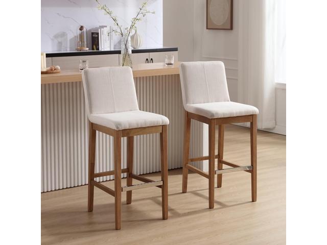 Click here for Wood Bar Stools Set of 2  Mid-Century Modern 30 Ba... prices