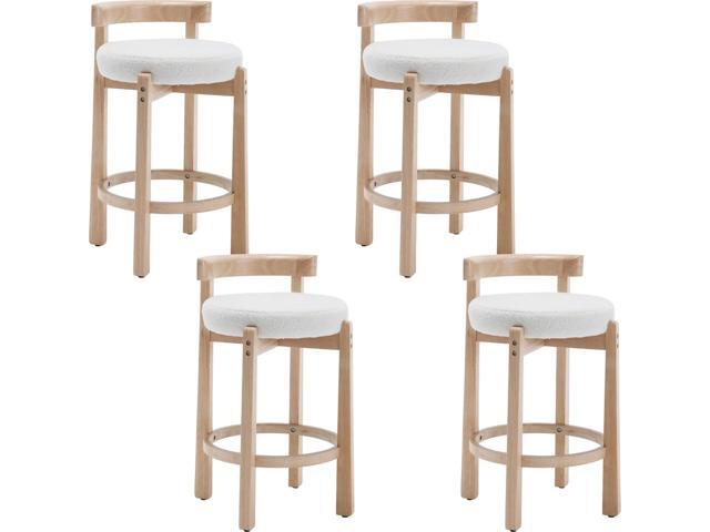 Click here for Mid-Century Bar Stools Set of 4  26.5 Inch Sherpa... prices