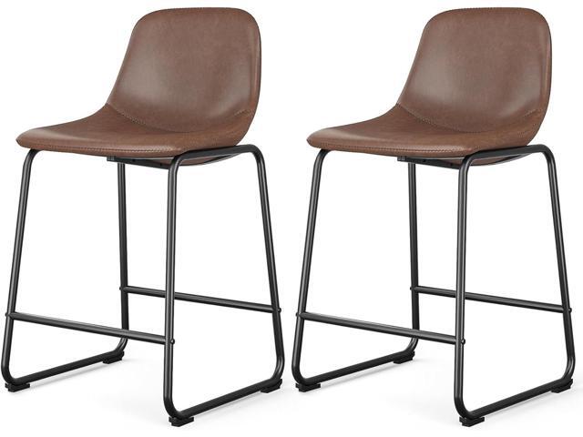 Click here for Rfiver Pu Faux Leather Bar Stools Set of 2  Indust... prices