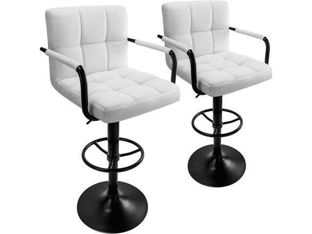 Click here for Huracan Bar Stool Set of 2 White Bar Chairs with A... prices