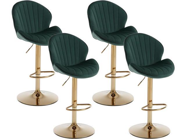 Click here for Modern Swivel Bar Stools Set of 4 Velvet Adjustabl... prices