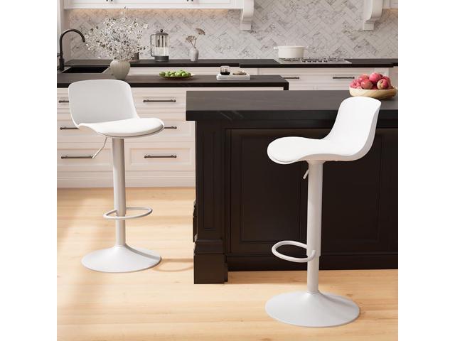 Click here for Kidol & Shellder White Bar Stools Set of 2 Adjusta... prices